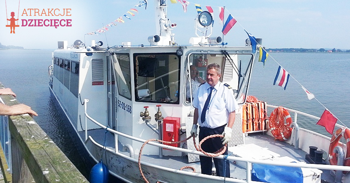 Tramwaj wodny "Koszałek" - przeprawa przez jezioro Jamno